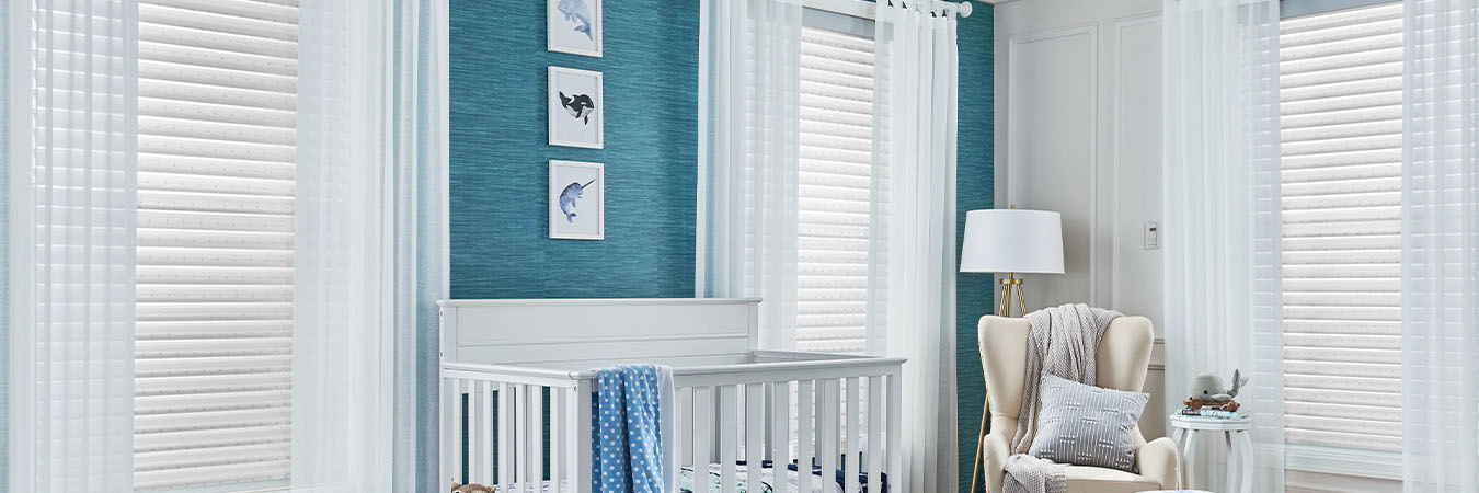 Safe But Stylish Nursery Window Treatment Ideas | Sunburst Shutters ...